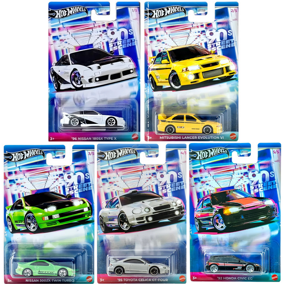2025 Hot Wheels '90s Street Scene Complete Set (1-5) – 1/64 Die-Cast ...