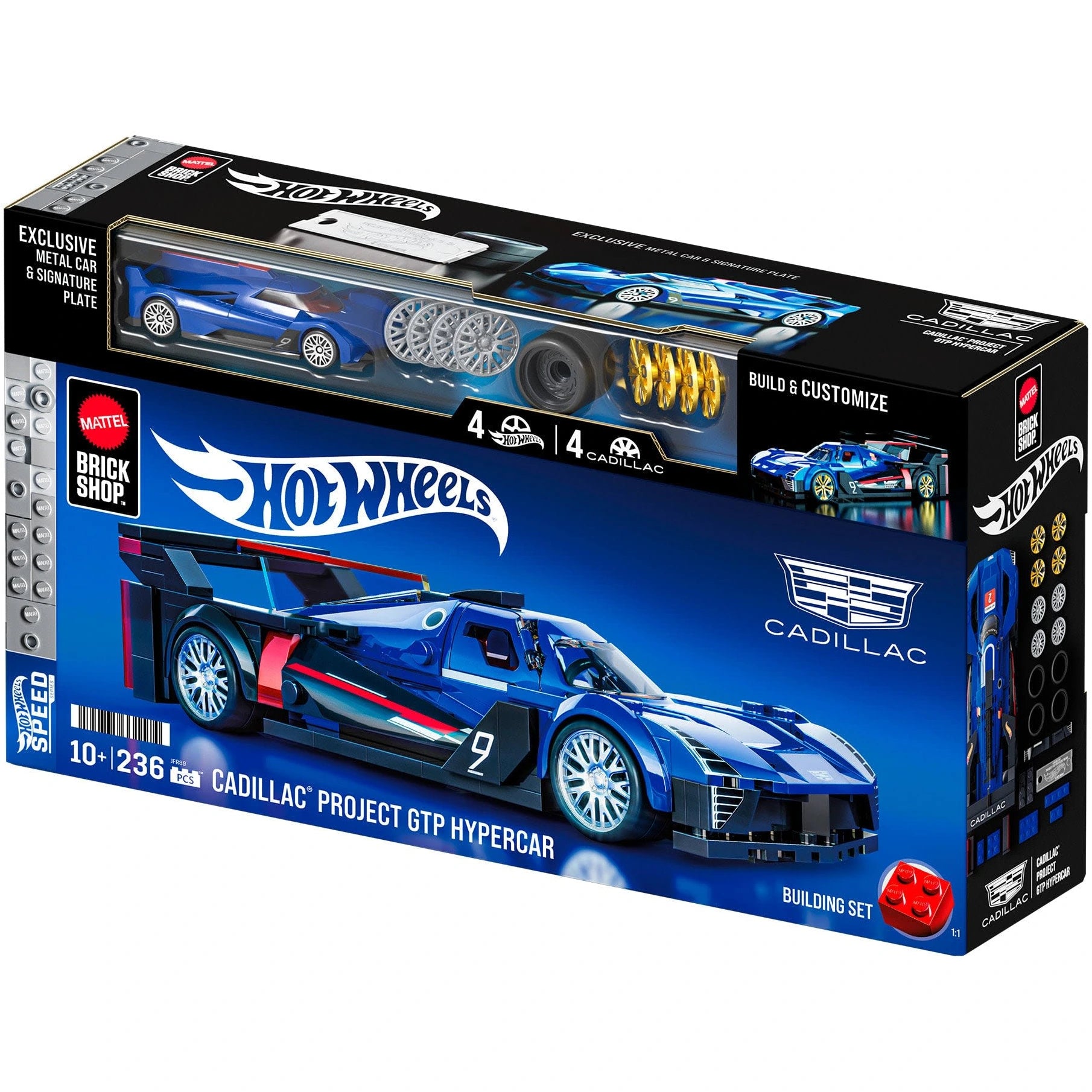 Mattel Brick Shop Hot Wheels Cadillac Project GTP Hypercar Building Set ...
